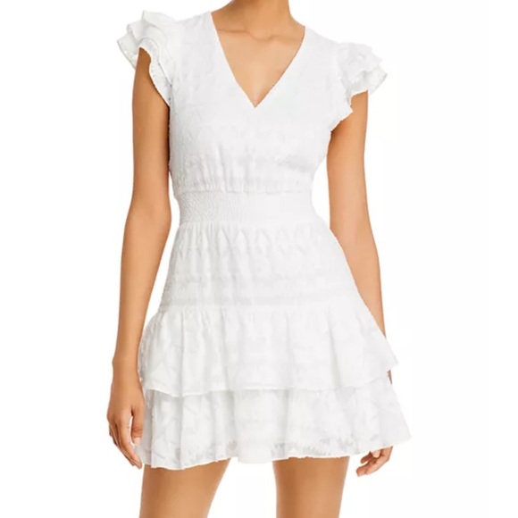 Alice + Olivia | Dresses | Alice Olivia Markita Tiered Ruffle Mini ...